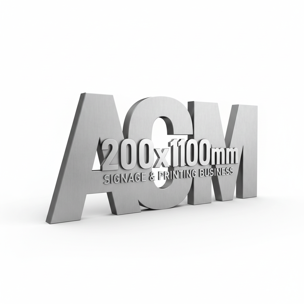 ACM shaped backing with 3D logo 2100x1100mm – Signify Signage